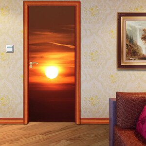 Sunset Door Wallpaper Decal Removable Sticker Personalized Name D95 - Etsy
