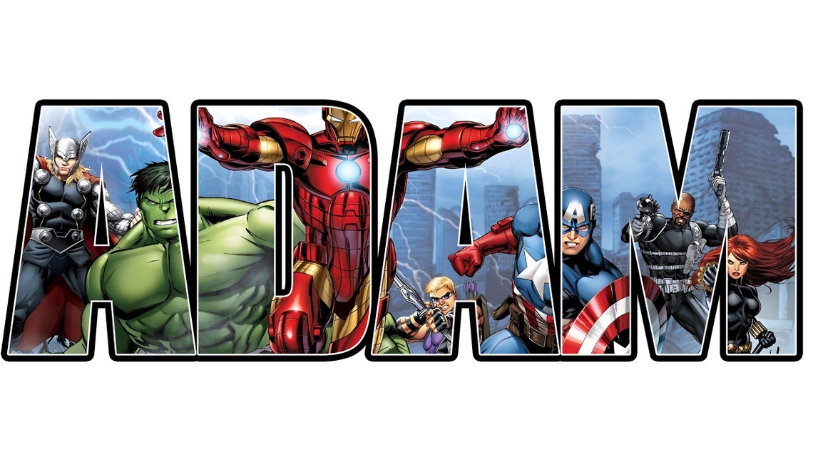 Personalized Superhero Wall Stickers Custom Name Children's Popular ...