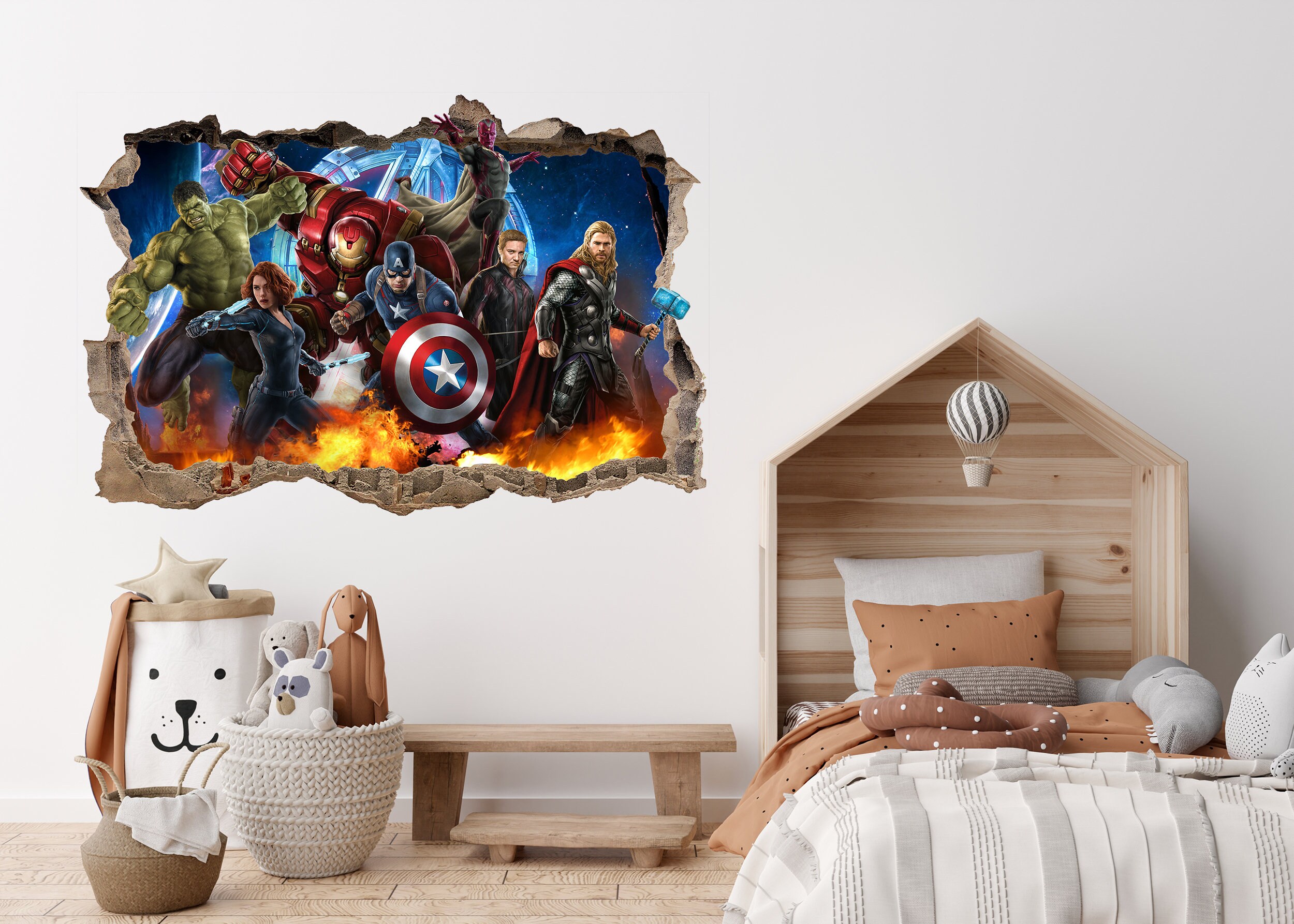 Superhero Children's Popular Characters Room Decorations Removable Wall ...