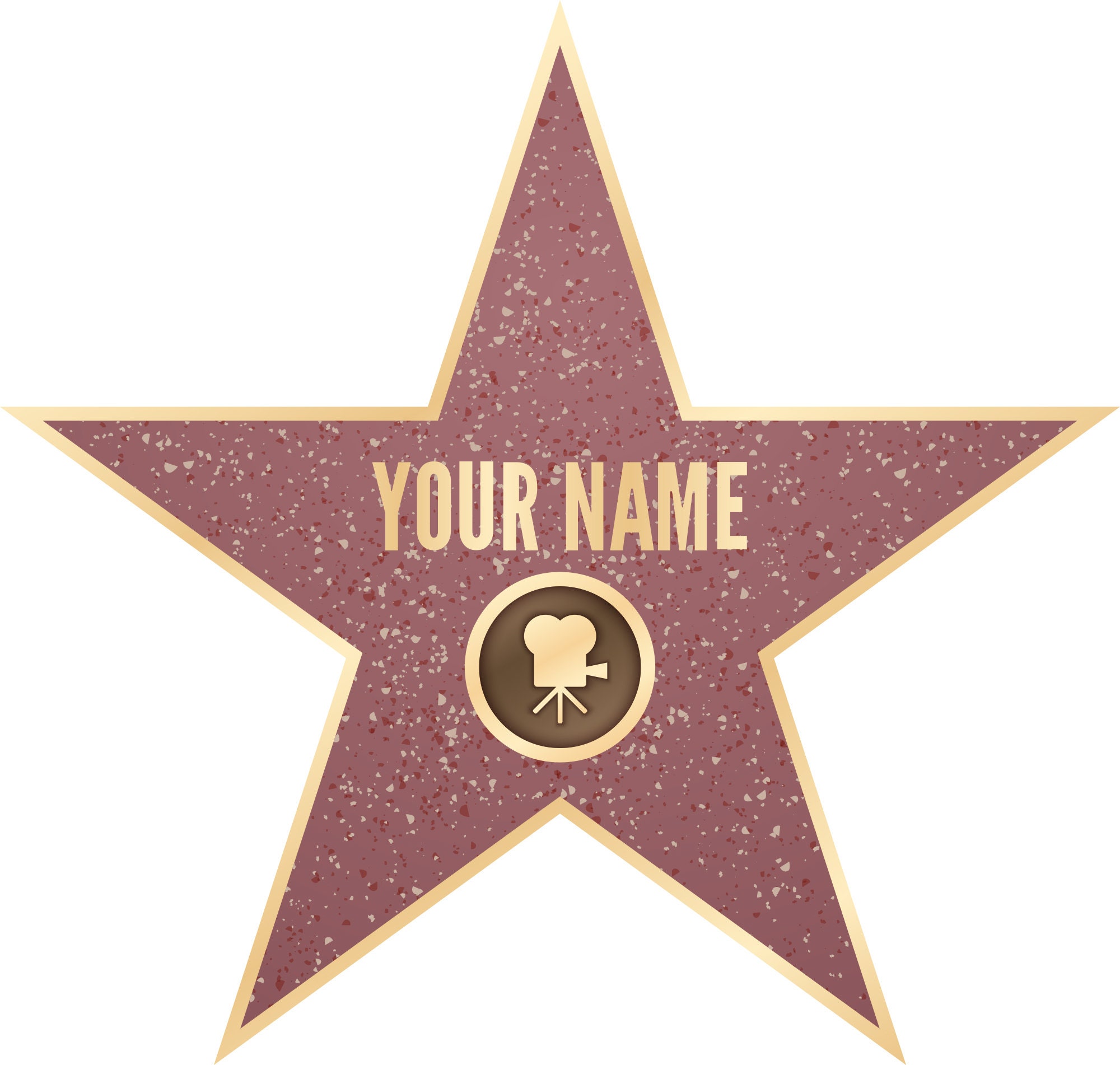 Walk of Fame Hollywood Celebrity Star Personalized Name Decal Removable ...