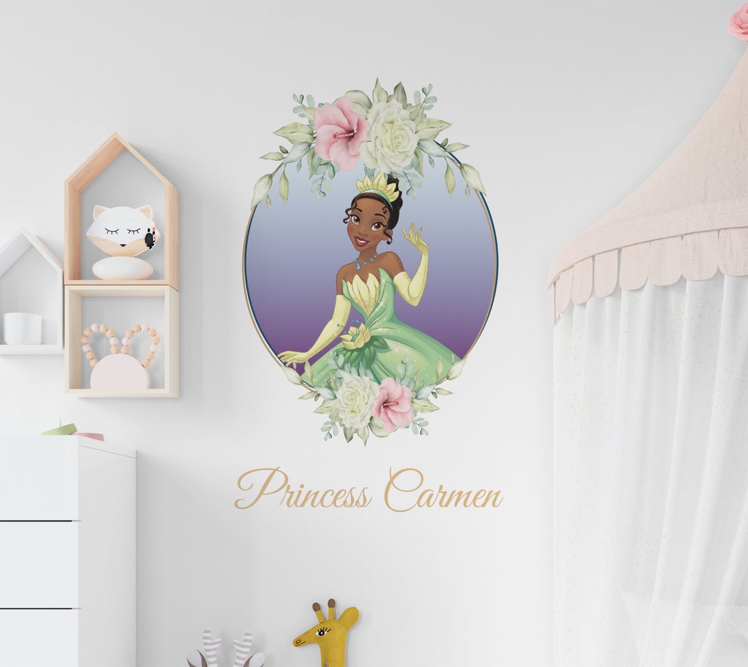 Tiana Disney Pricness Personalized Name Wall Sticker Removable Decal ...