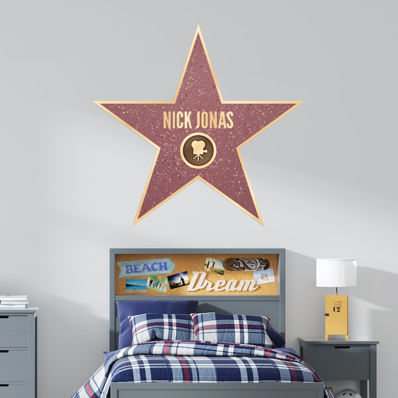 Walk of Fame Hollywood Celebrity Star Personalized Name Decal Removable ...