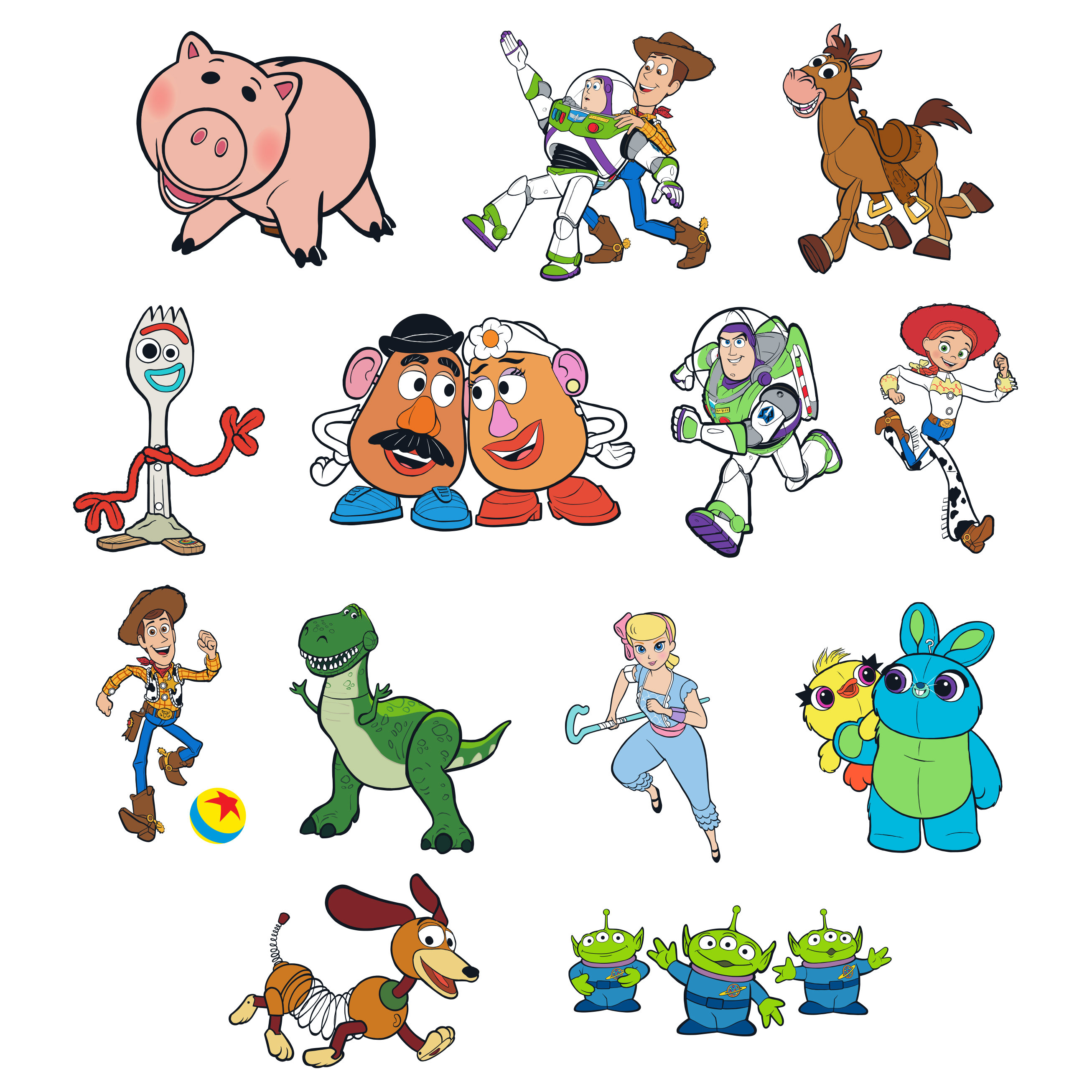Children's Popular Characters Room Decorations Removable Wall Stickers ...
