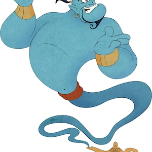 Genie Aladdin Wall Sticker Room Decorations Removable Vinyl Decal Home ...