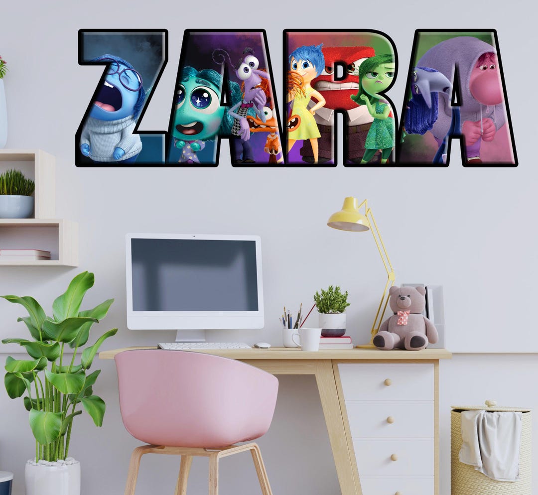 Kids Popular Characters Personalized Name Removable Wall Stickers Decal ...