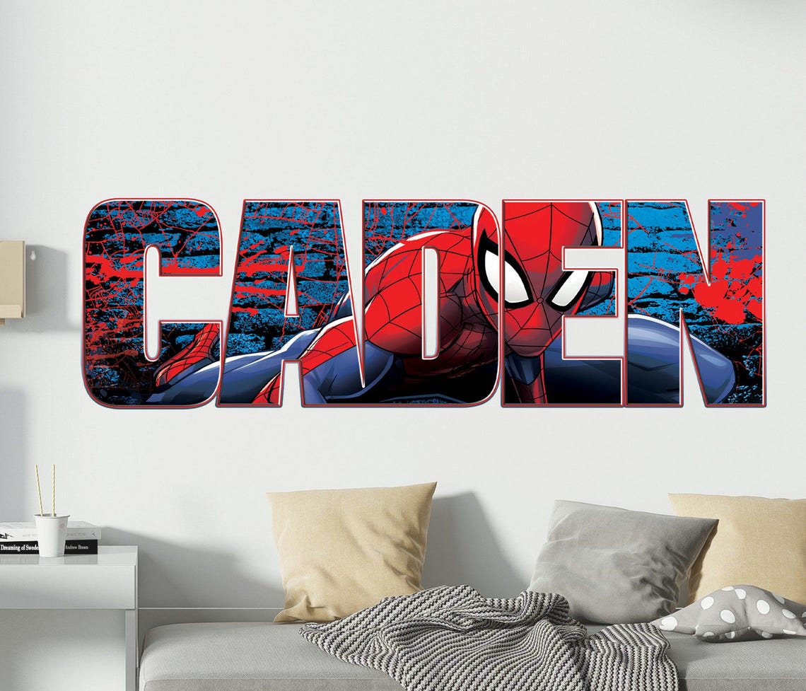 Kids Popular Characters Personalized Name Removable Wall Stickers Decal ...