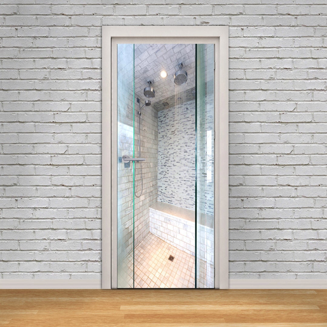 Shower Door Wallpaper Decal Removable Sticker Personalized Name D216 - Etsy