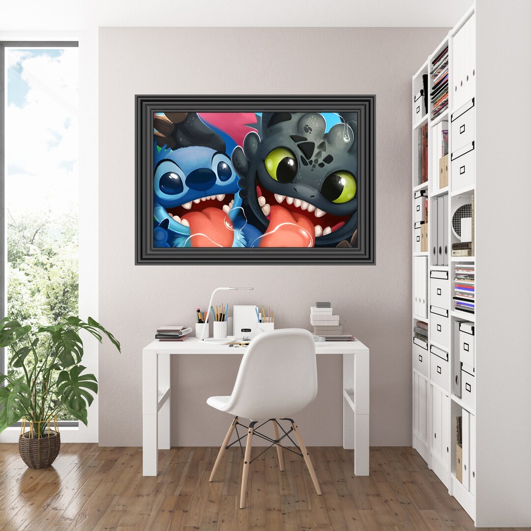 Stitch Frame-style Wall Sticker Removable Decal Vinyl Mural Room Decor ...