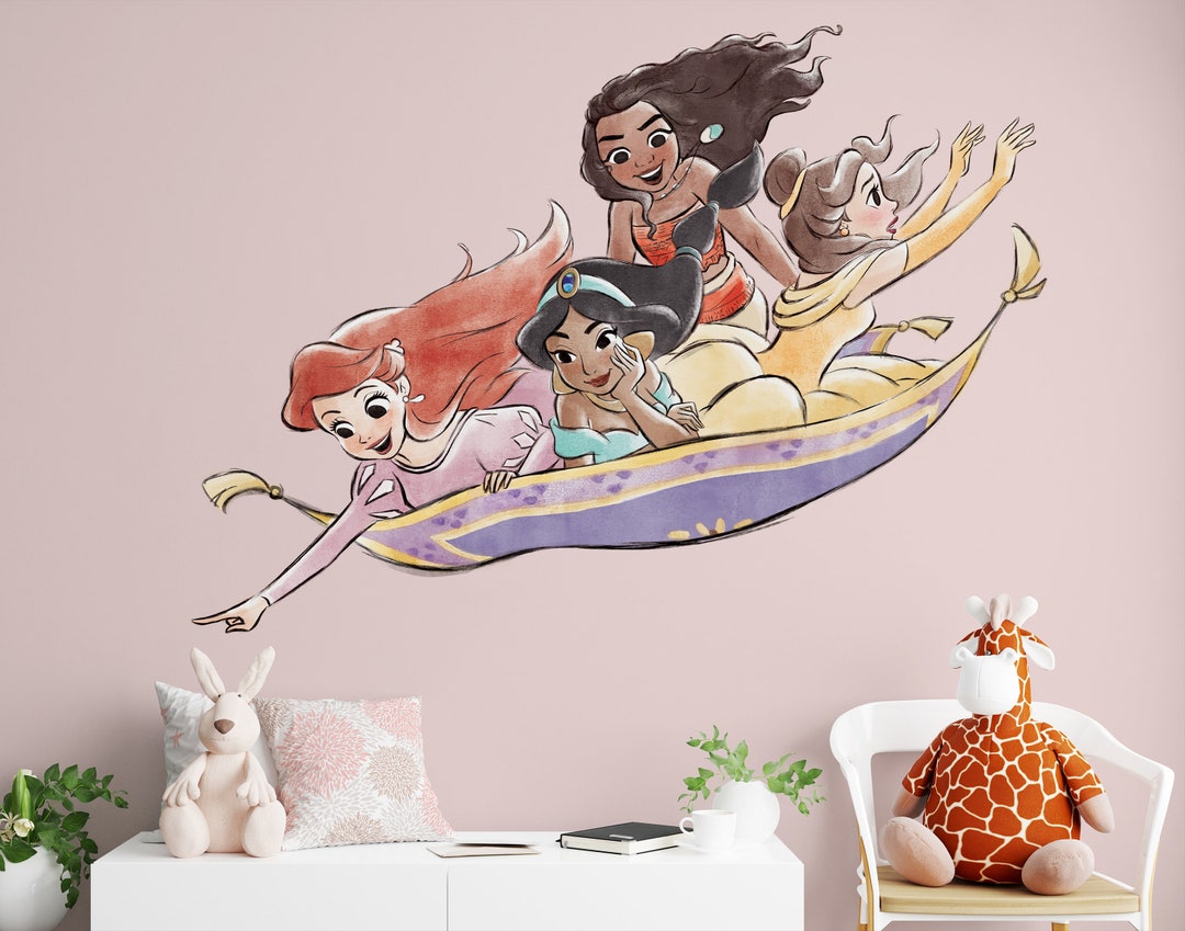 Disney Princess Girls Room Decorations Removable Repositionable Wall ...