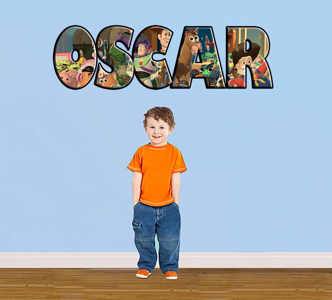 Kids Popular Characters Personalized Name Removable Wall Stickers Decal ...