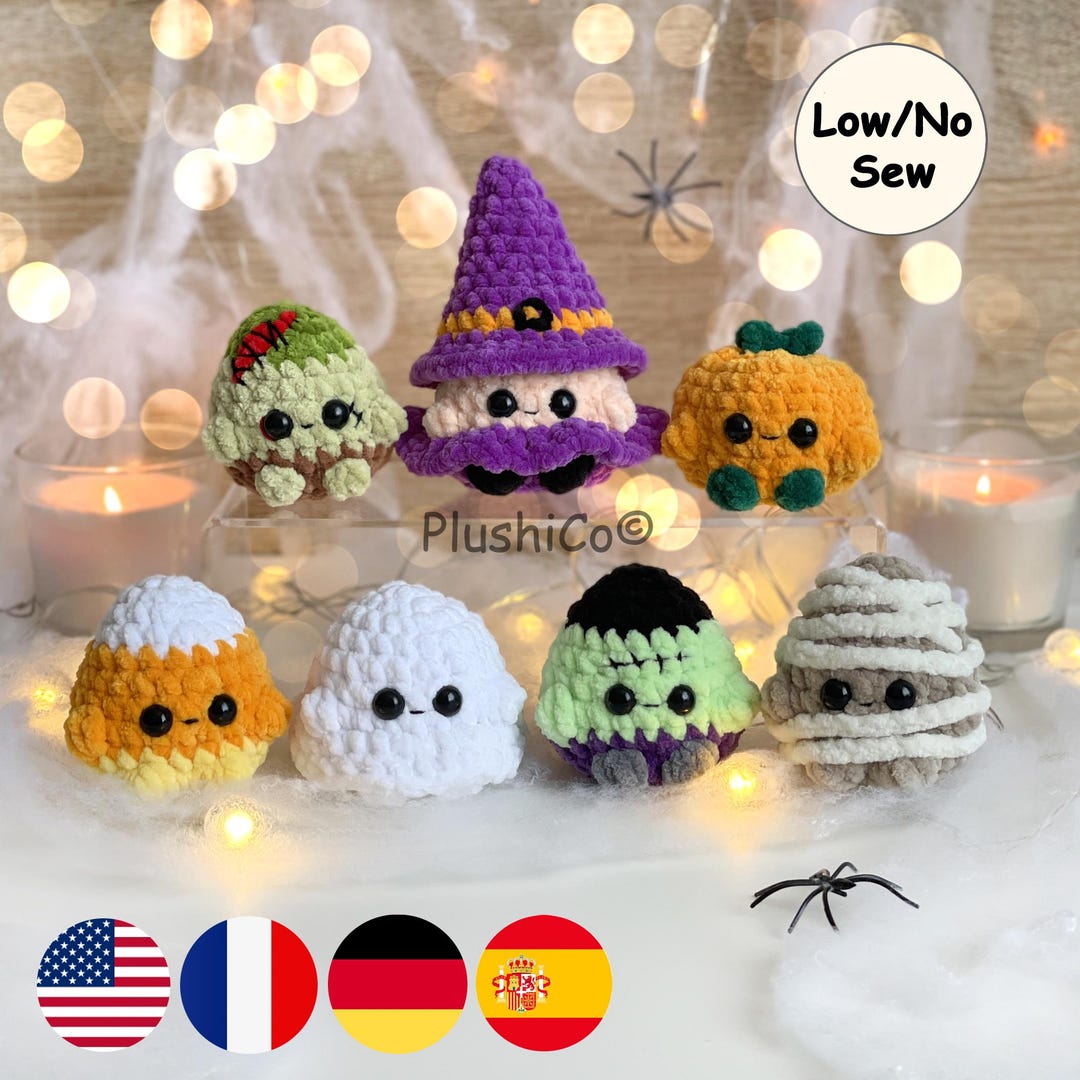 Halloween Crochet Pattern Bundle, Amigurumi Candy Corn, Frankenstein ...