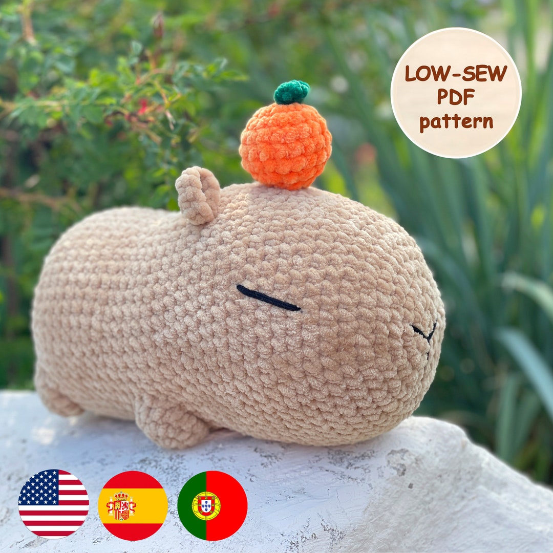 Capibara PATRÓN DE CROCHET, Peluche de Conejillo de Indias Amigurumi ...