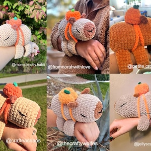 Capybara CROCHET PATTERN, Low Sew Amigurumi Plushie, Slap Bracelet ...