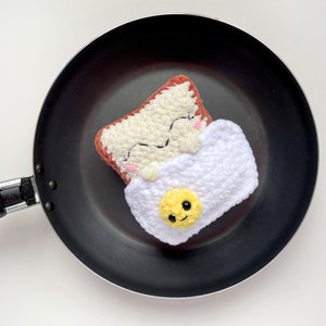 Toast With Egg Crochet PATTERN, Easy Crochet Amigurumi Breakfast, Cute ...