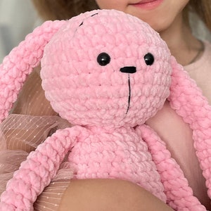 Bunny CROCHET PATTERN, Large Easter Rabbit, Chunky Plush Amigurumi ...