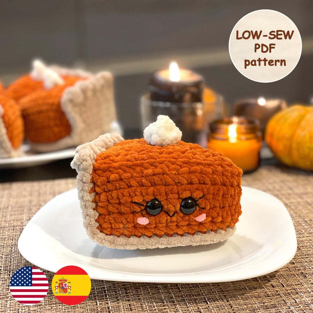 Pumpkin Pie Crochet PATTERN, Fall Amigurumi, Thanksgiving Handmade Gift ...