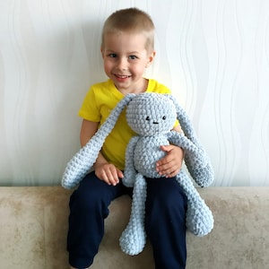 Bunny CROCHET PATTERN, Large Easter Rabbit, Chunky Plush Amigurumi ...