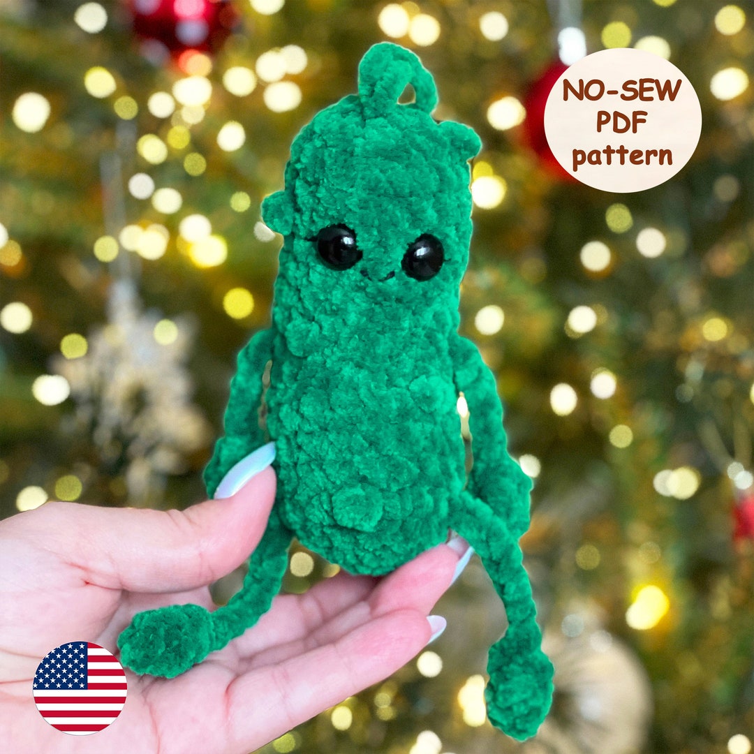 Christmas Pickle NO SEW Crochet PATTERN, Amigurumi Christmas Tree ...