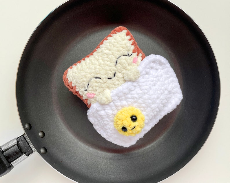 Toast With Egg Crochet PATTERN Easy Crochet Amigurumi - Etsy