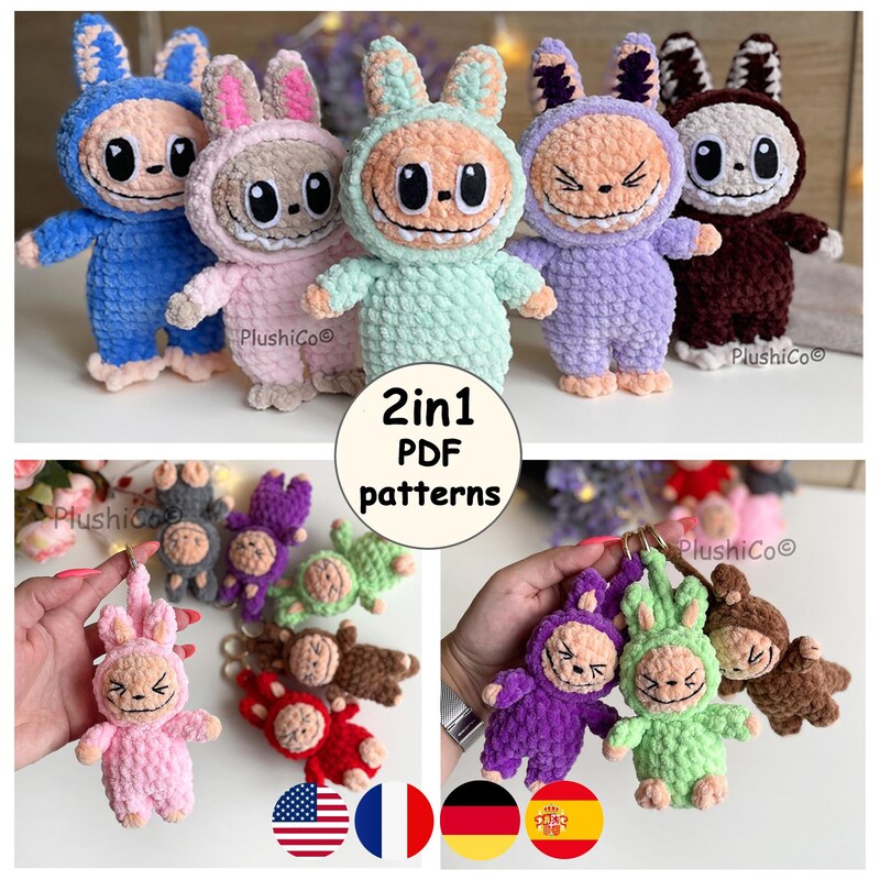 Labubu Keychains - Etsy