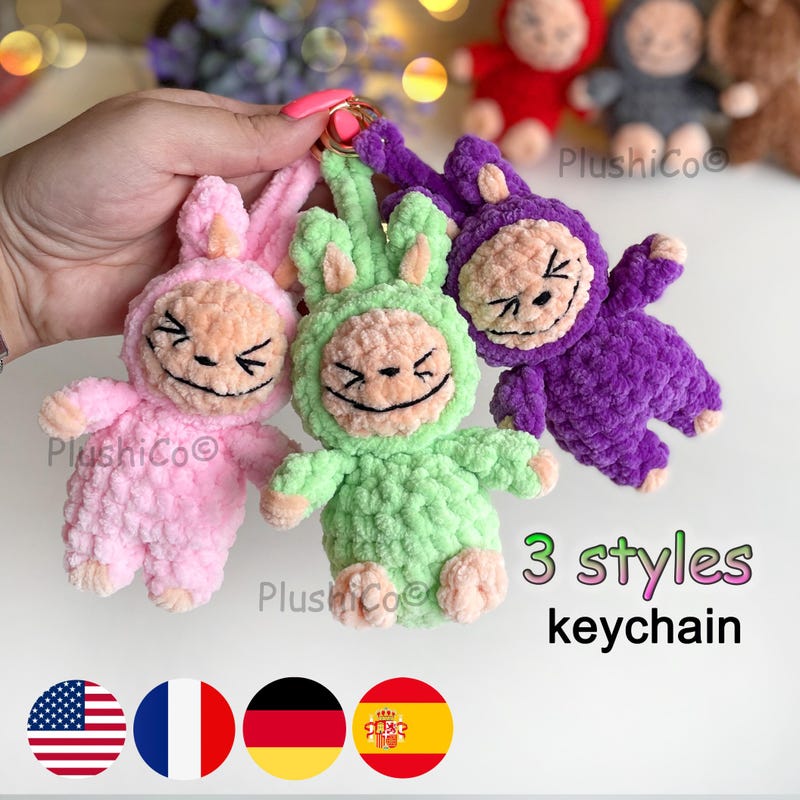 Labubu Keychains the Monsters - Etsy