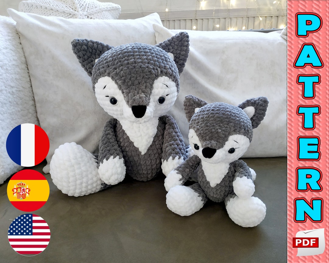 Wolf 2in1 CROCHET PATTERN Amigurumi Giant Chunky Plushie - Etsy