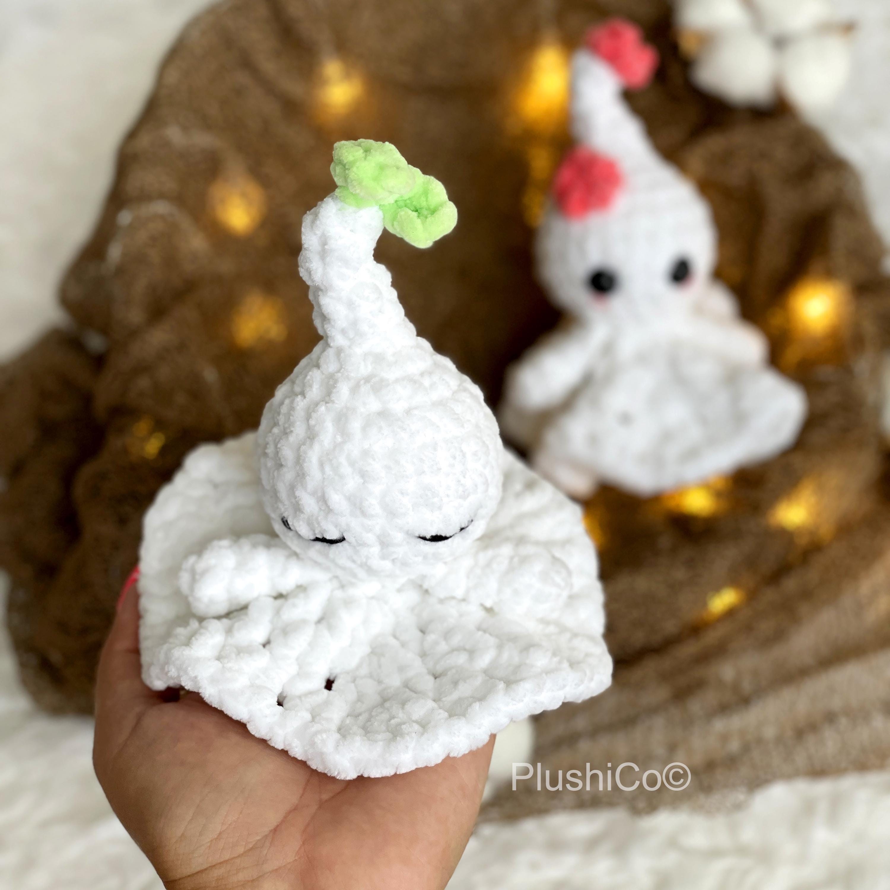 Ghost Crochet PATTERN, Amigurumi Halloween Plushie, Stuffed Cute Sprout ...