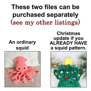 Christmas Squid CROCHET PATTERN, Christmas Tree Amigurumi Octopus ...