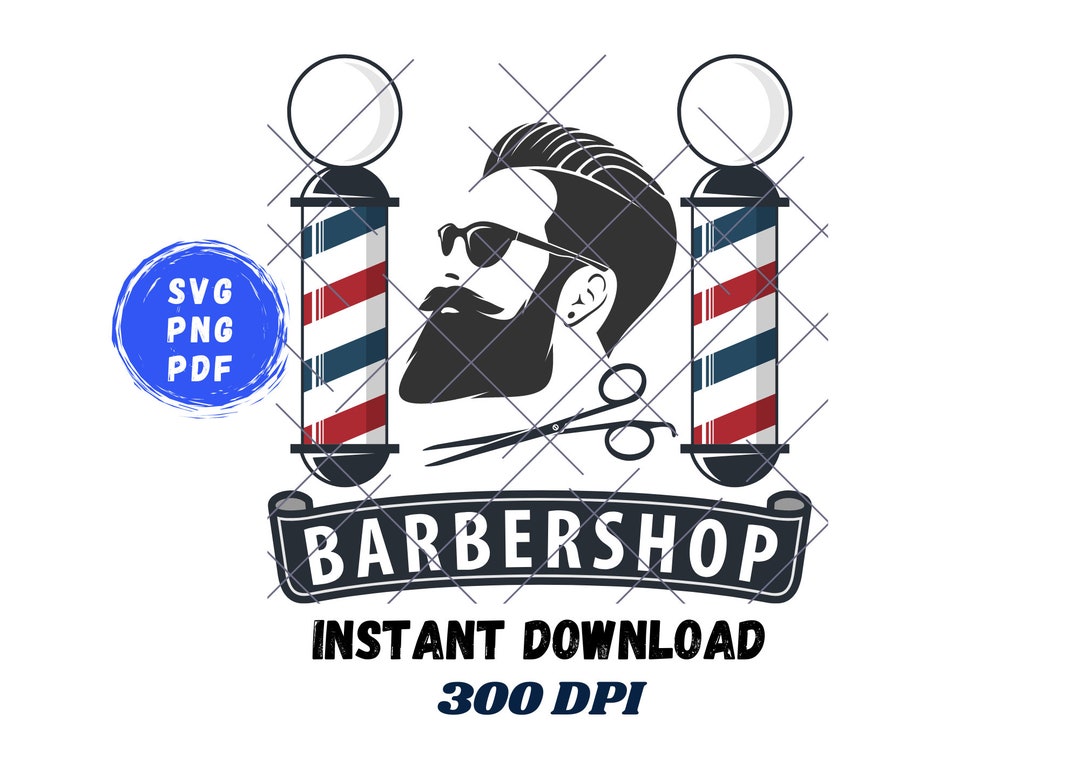 Barber Shop Svg Logo Barber Shop Svg Png Pdf - Etsy