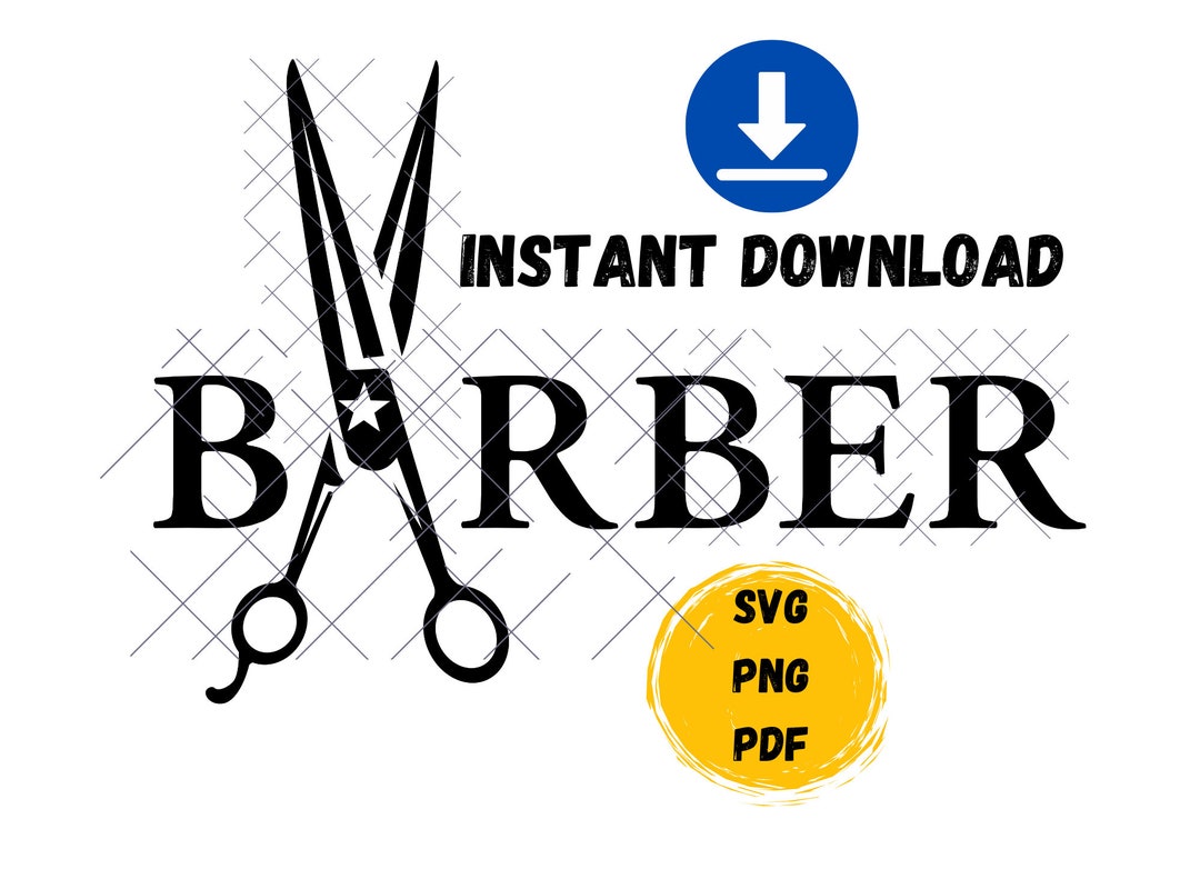 Barber shop svg Logo Barber Shop Svg Png Pdf - Etsy México