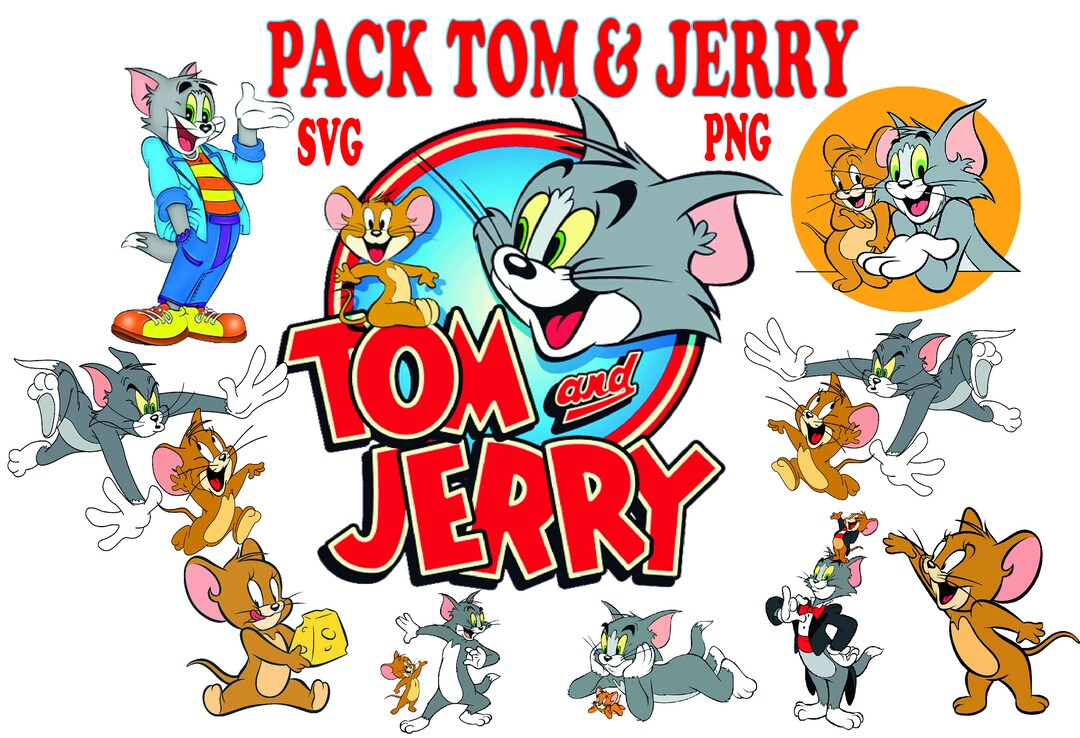 Buy Pack Tom & Jerry PNG Tom Svg Jerry Svg Cartoon Cat Souris Online in ...