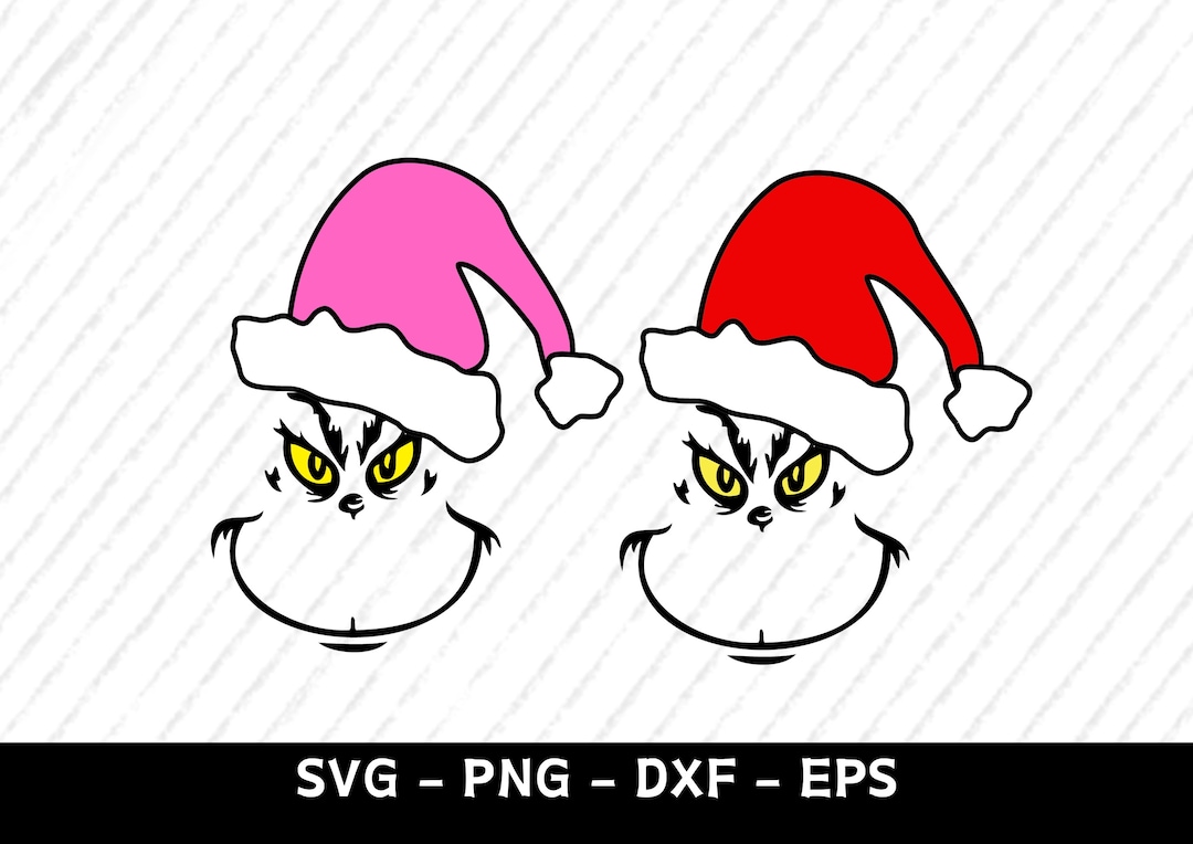 SVG Grinch Grinch Face Yellow Eyes Cute Christmas Instant Download ...