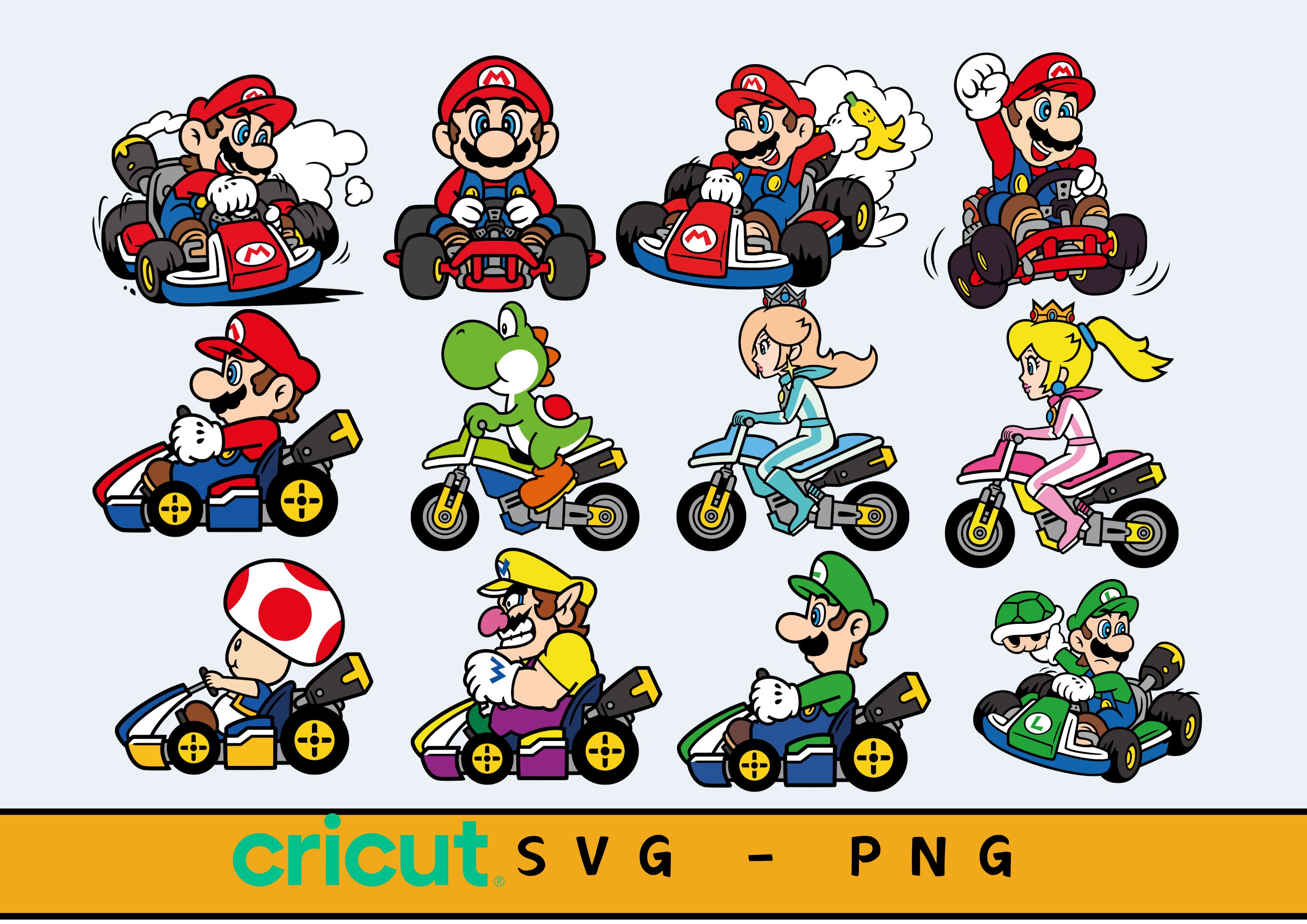 Super Mario SVG Bundle for Cricut and Sublimation Mario Cut - Etsy UK