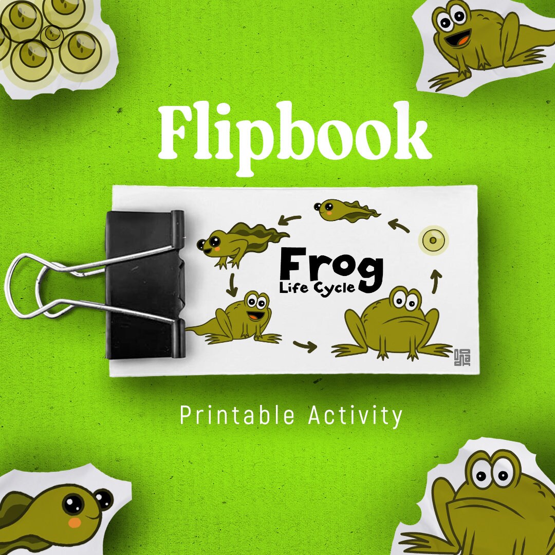 Frog Life Cycle Flipbook, Printable Toad Life Cycle Craft for Frog Unit ...