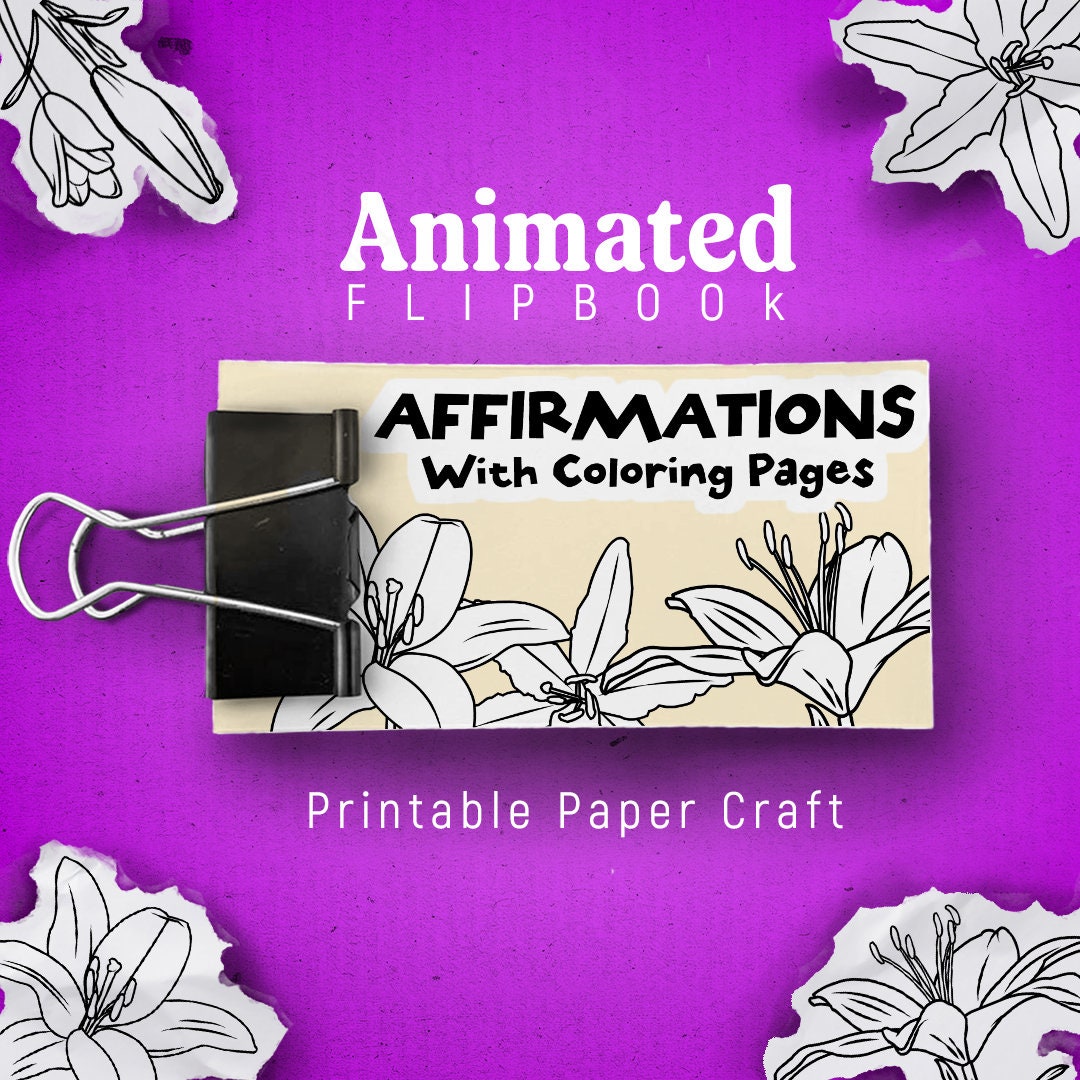 Animated Affirmations Cards, Printable Positive Affirmation Flipbook ...