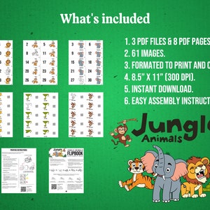 DIY Jungle Flipbook, Paper Craft for Kids, Easy Printable Activity for ...
