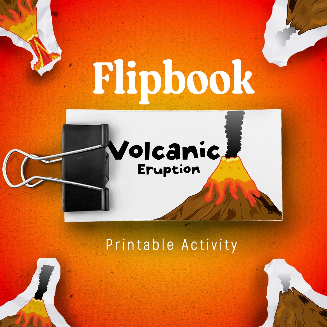 Volcanic Eruption Flipbook, Volcano Activity for Kids, Preschool Craft ...