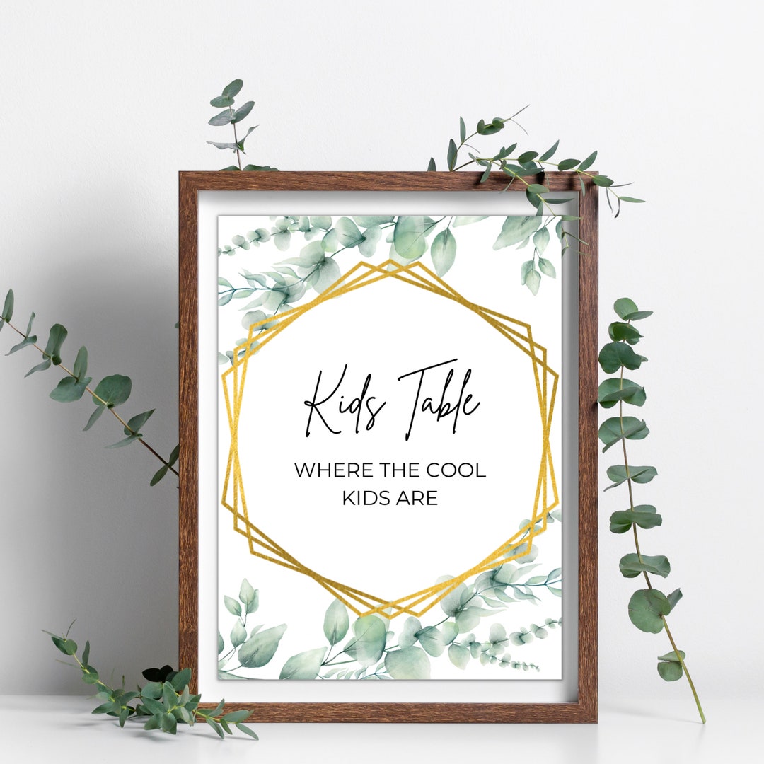 Kids Table Wedding Sign | DIY Painting Crafting Station Decor ...