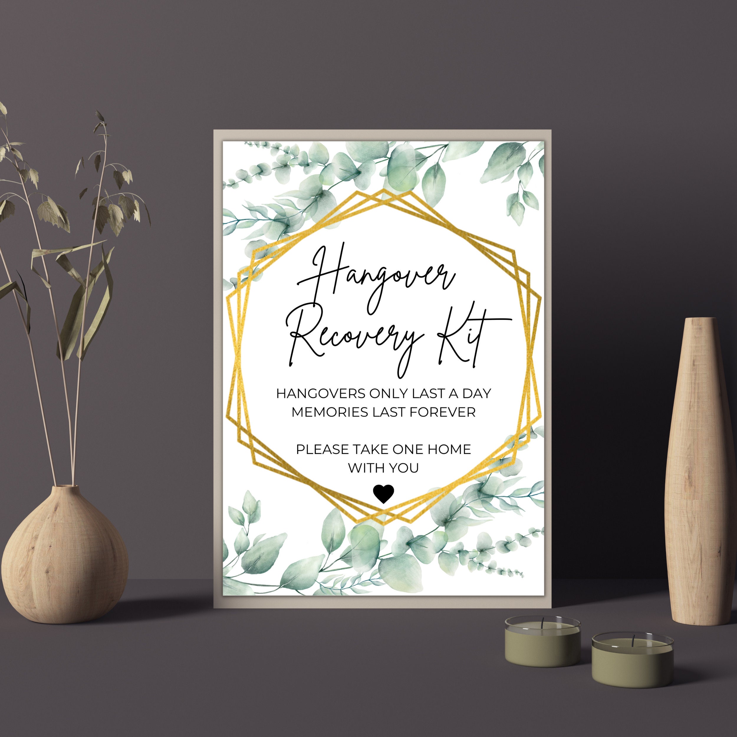 Hangover Recovery Kit Wedding Sign After Party SOS Station Decor ...