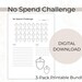 Printable Monthly No Spend Challenge Budget Tracker Planner Sheet ...