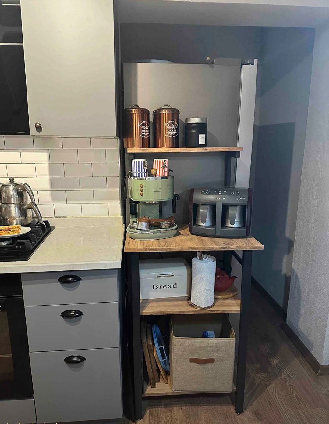 Height Adjustable Kitchen Banger, Bar Table, Multi-purpose Cabinet ...