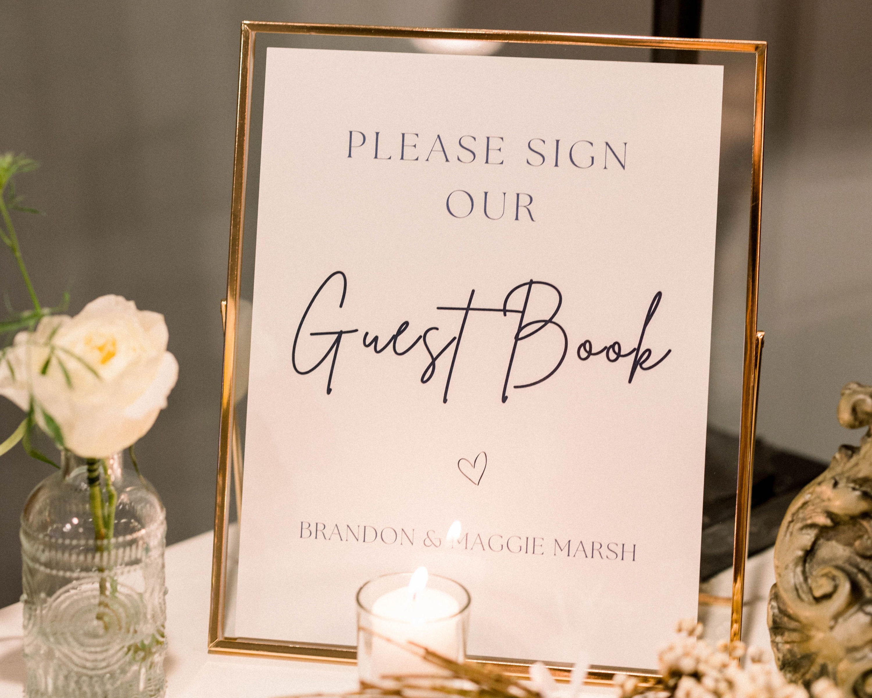 Guest Book Sign Template - Etsy