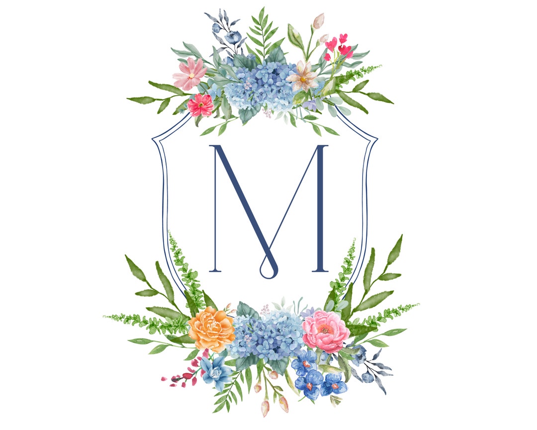 Colorful Wedding Crest Template - Etsy