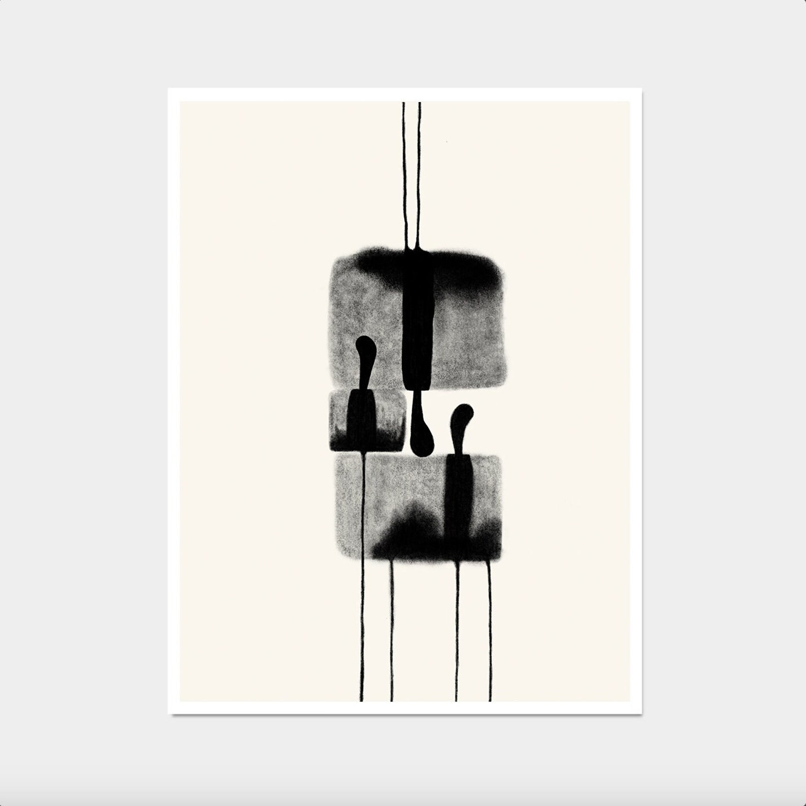 Abstract Charcoal Art dancing Charcoal Poster Print, Minimalist and ...
