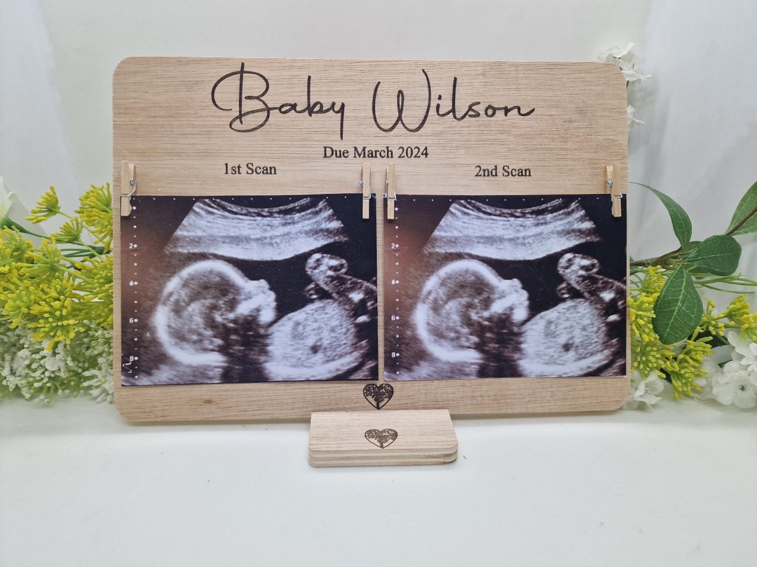 Personalised Pregnancy Announcement Sign | Wooden Due Date Plaque L ...