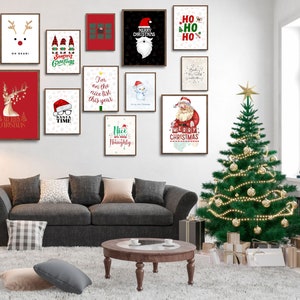 Christmas Wall Art, 12 Printables Poster, Christmas Decor, Holiday ...