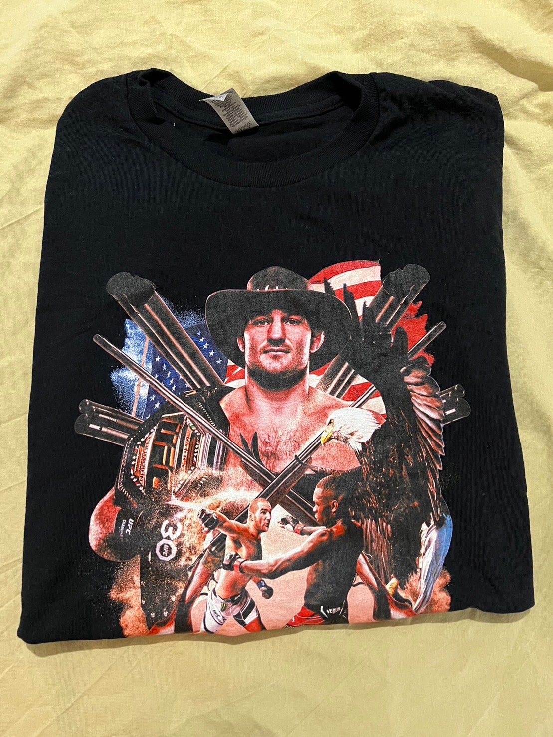 Sean 'captain America' Strickland Vintage Style UFC Fighter T-shirt ...