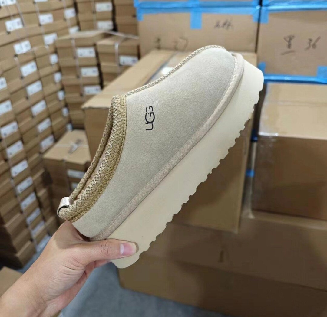 Ugg Tasman Platform Mustard Seed Beige Sand Slippers Dupe UK - Etsy