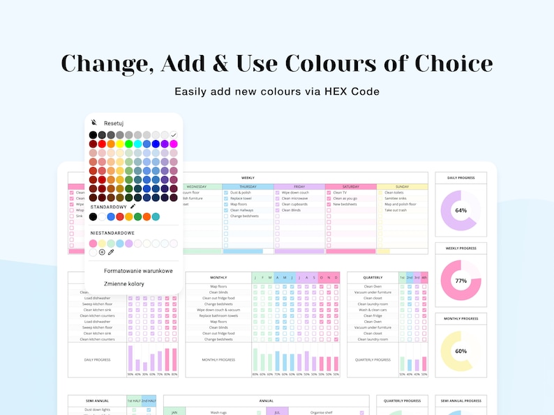 Cleaning Checklist Template Google Spreadsheet, Weekly Cleaning ...