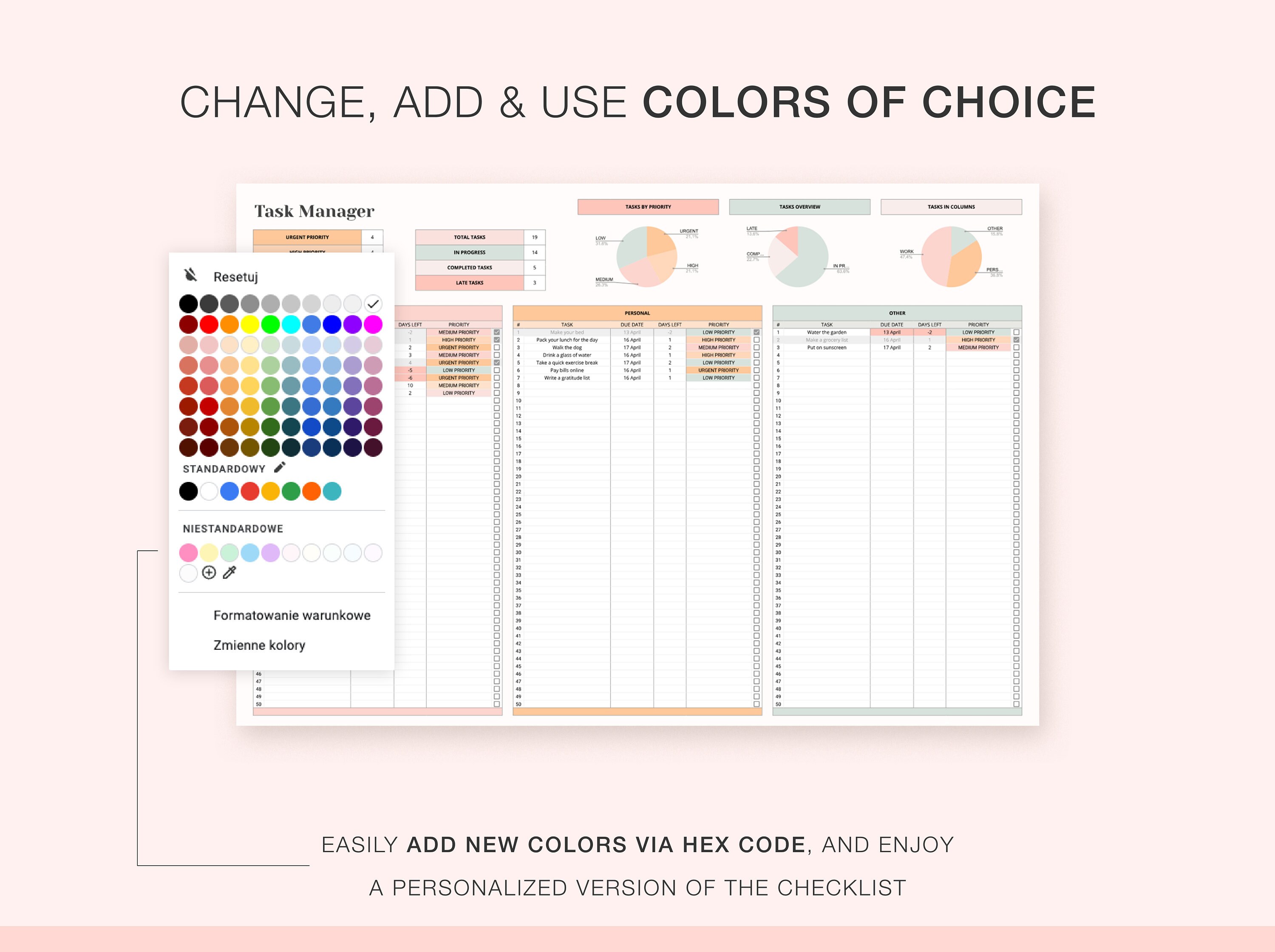Task Tracker Google Spreadsheet, Project Tracker, Digital Task List ...